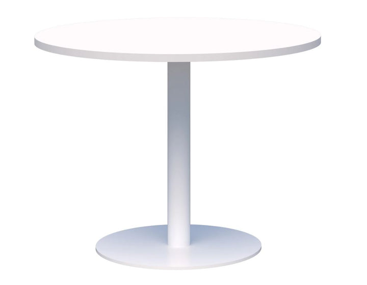 Accent Classic Round Meeting Table - White Base – Hurdleys Office Furniture